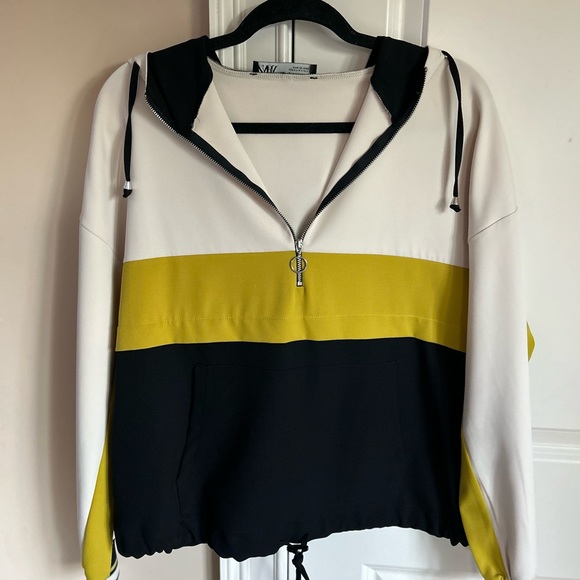 Zara | Tops | Half Zip Track Jacket | Poshmark